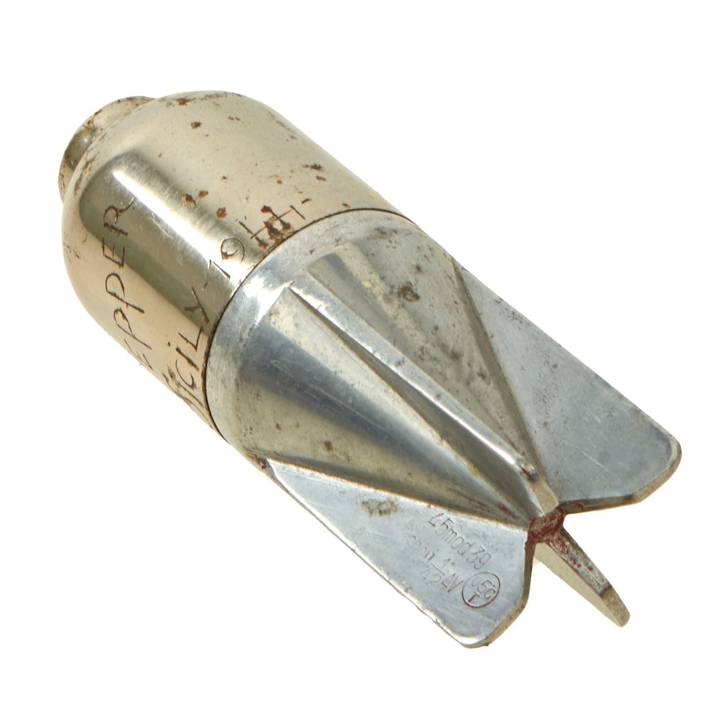 Original Italian WWII "Red Devil" 45mm Brixia Model 35 Mortar Bomb Tur ...