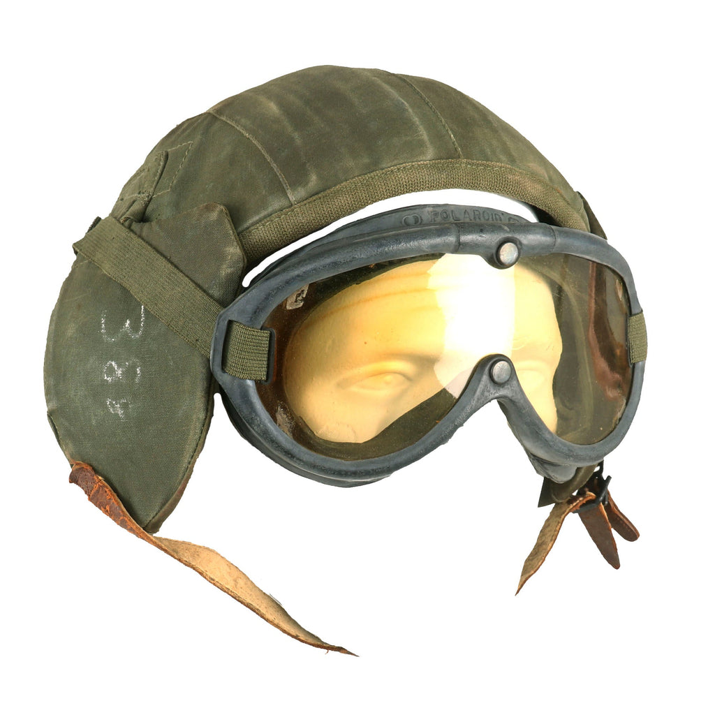 Original U.S. WWII Army Air Force Aviator Flight Helmet & Life Vest Se ...
