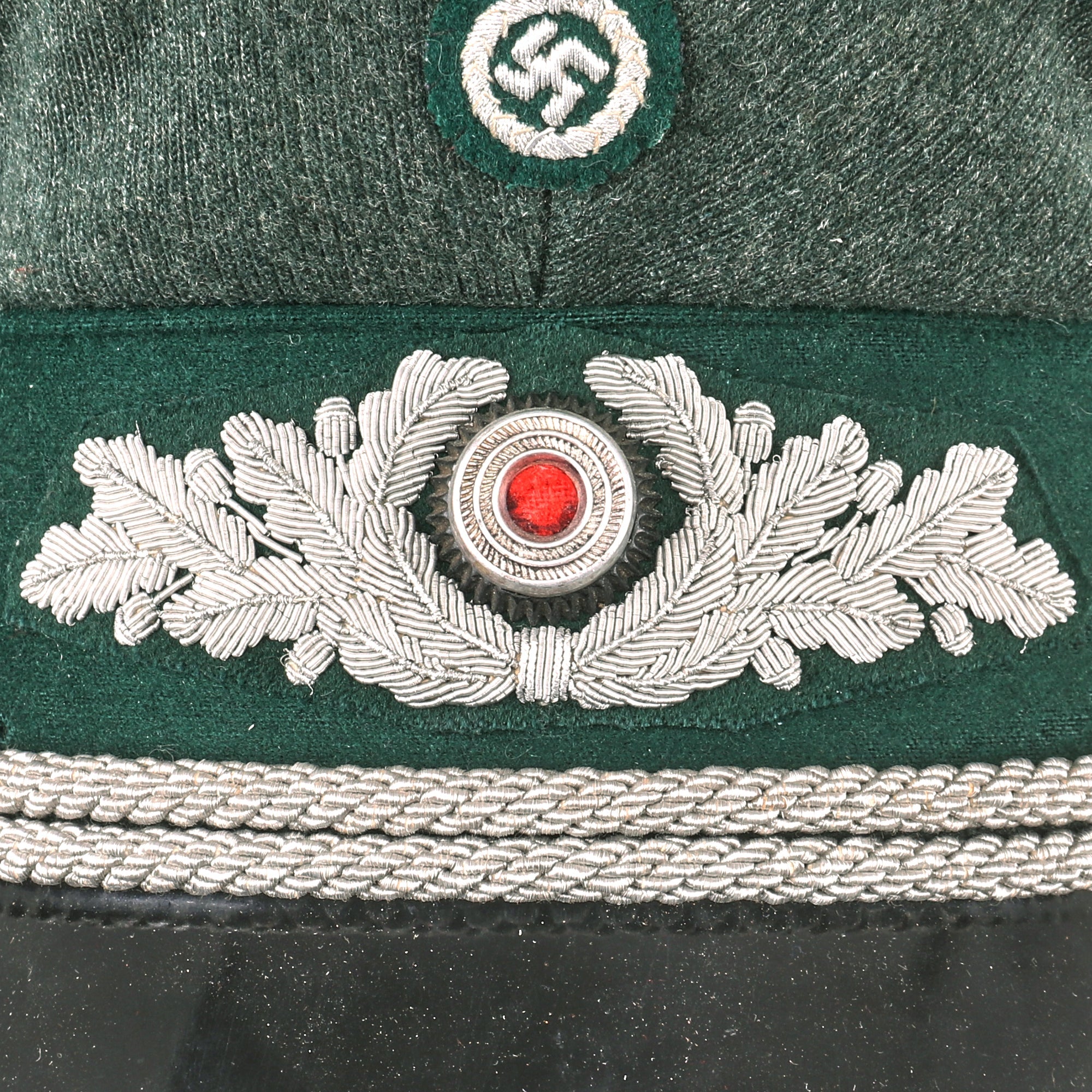 Original German WWII Forestry Service Officers Schirmmütze Visor Cap w ...
