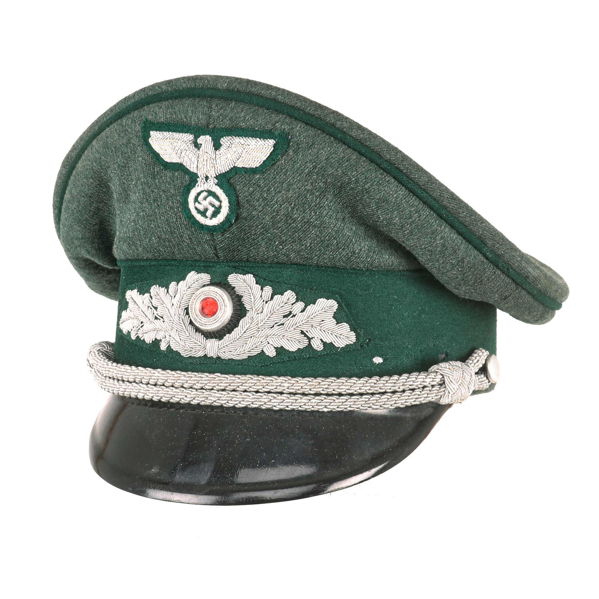 Original German WWII Forestry Service Officers Schirmmütze Visor Cap w ...