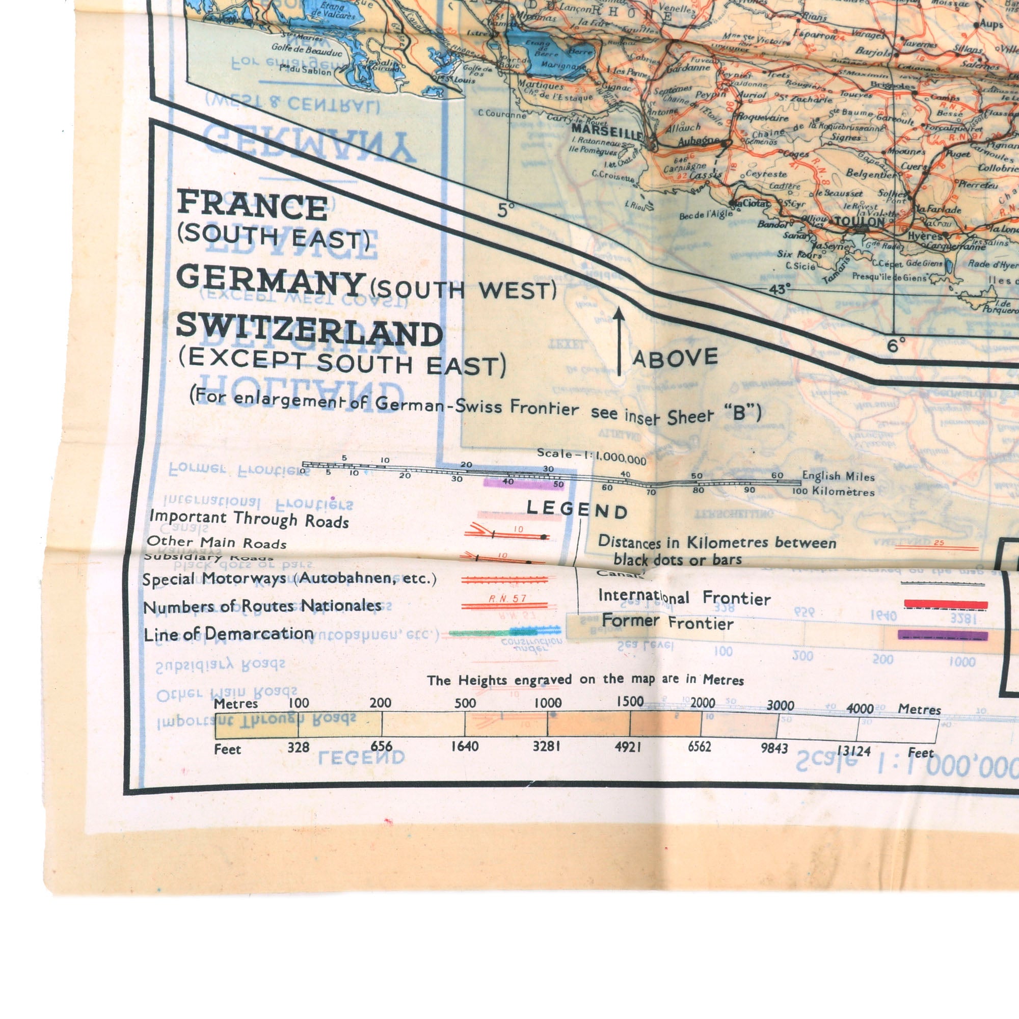 Original U.S. WWII 1943 Color Silk C/D “Escape Map” With “Maps Only” P ...