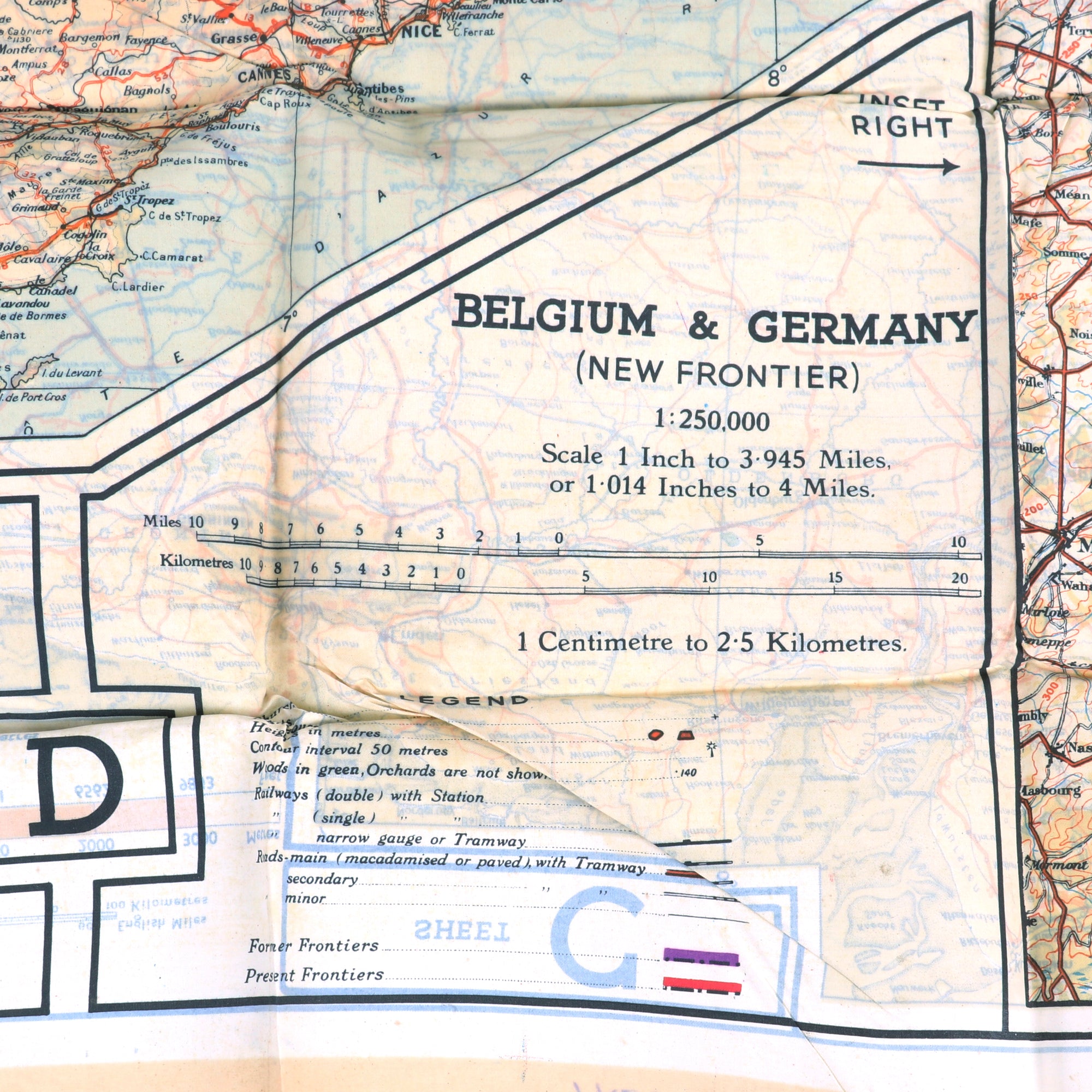 Original U.S. WWII 1943 Color Silk C/D “Escape Map” With “Maps Only” P ...