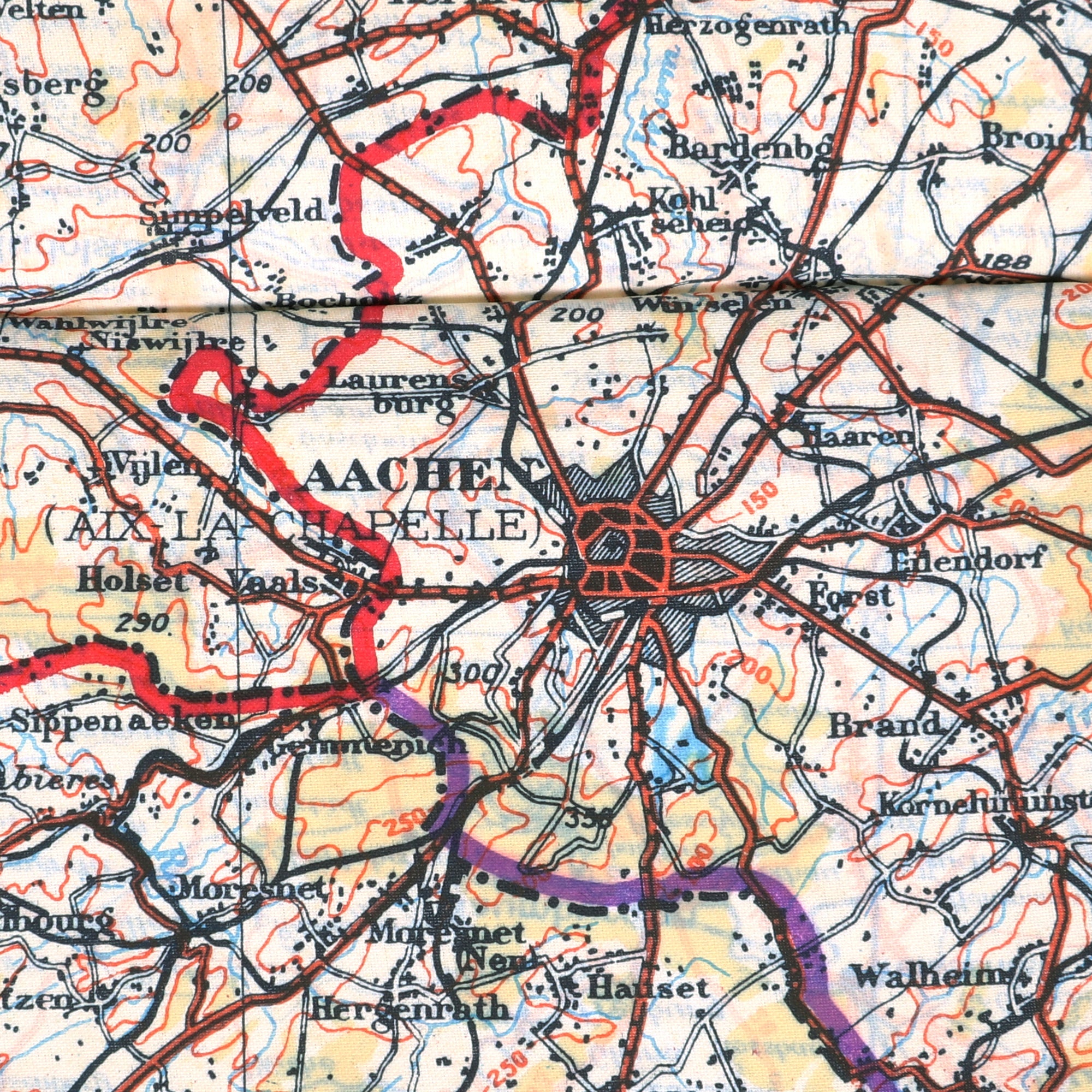 Original U.S. WWII 1943 Color Silk C/D “Escape Map” With “Maps Only” P ...