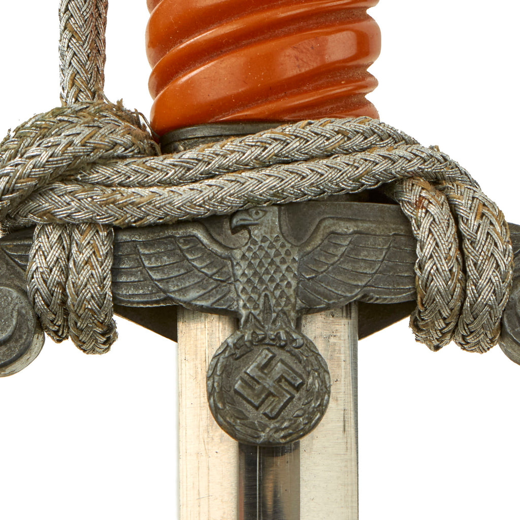 Original German WWII Heer Army Officer Dagger with Scabbard, Hanger, a ...