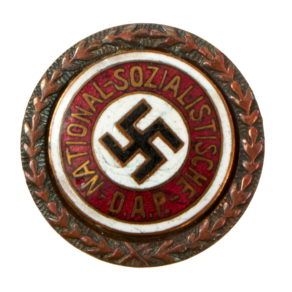 Original German WWII Identified Small Golden NSDAP Party Badge Pin by ...
