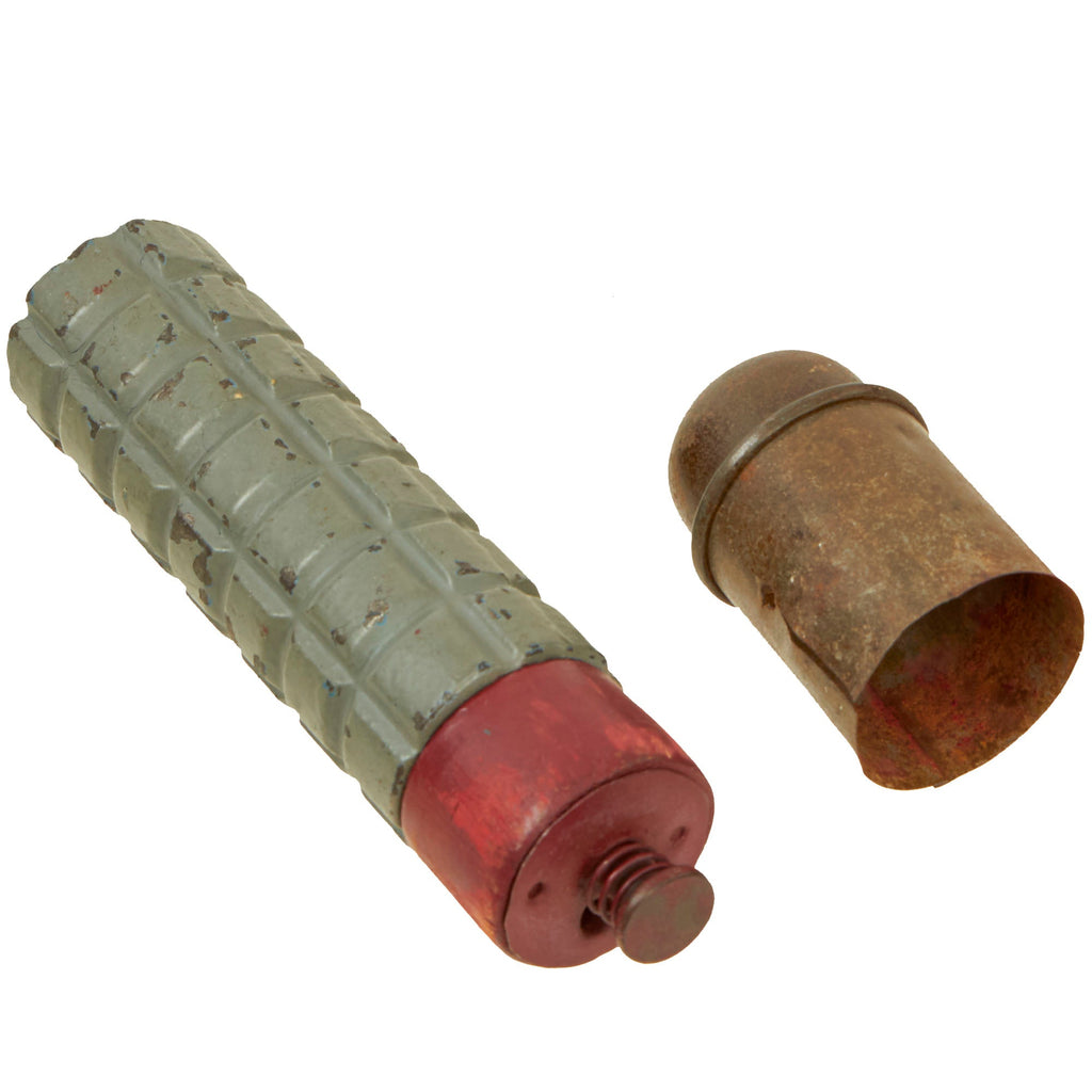 Original French WWI Rare Early Inert Foug Asparagus Grenade Cylindrica ...