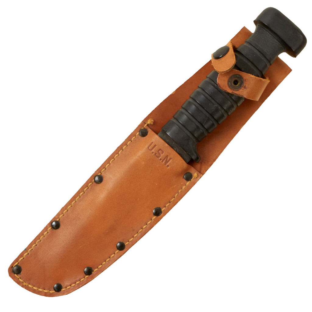 Original U.S. WWII Navy USN Mark 1 Fighting Knife by COLONIAL with Lea ...