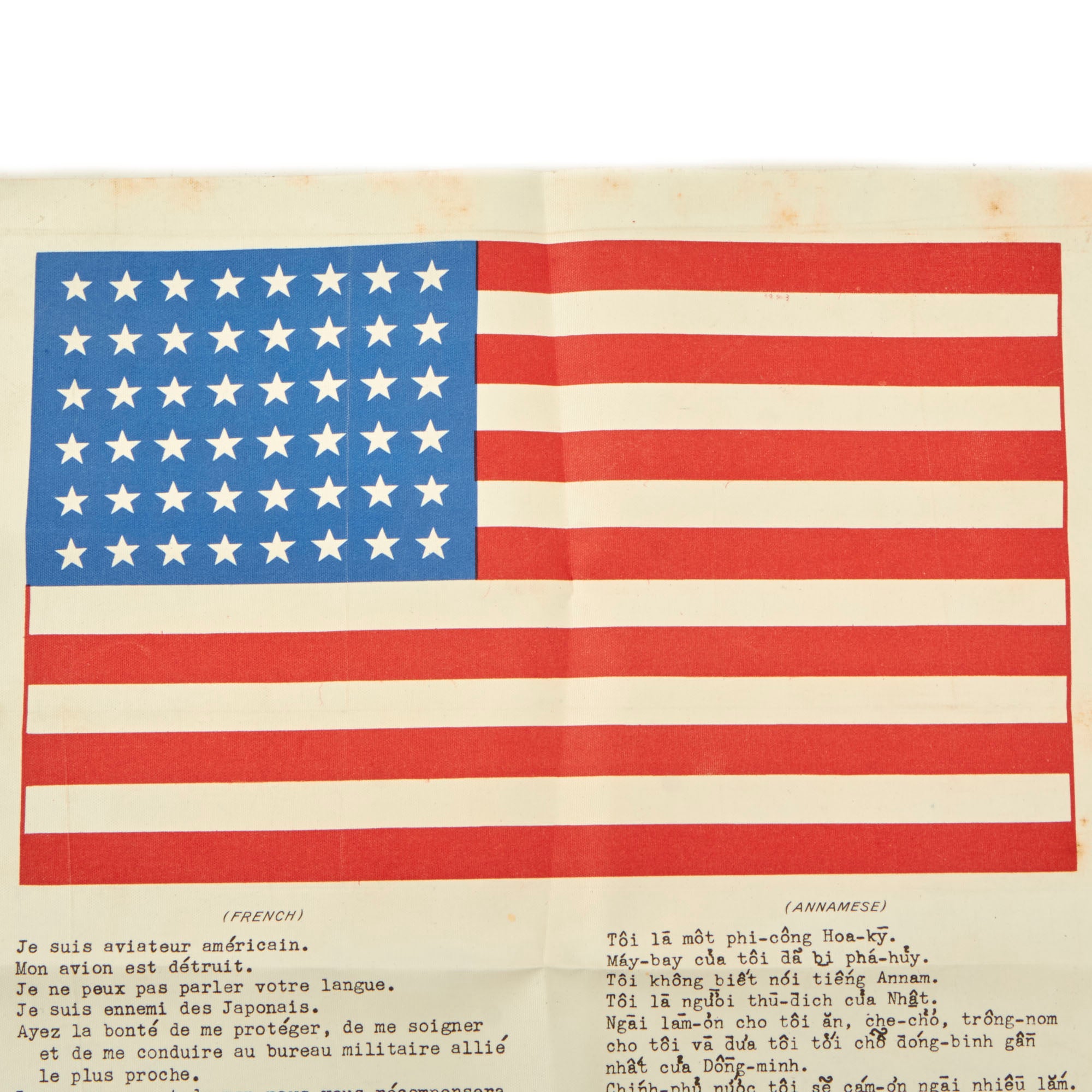 Original U.S. WWII Army Air Forces Pacific Theater Paper Blood Chit Ca ...