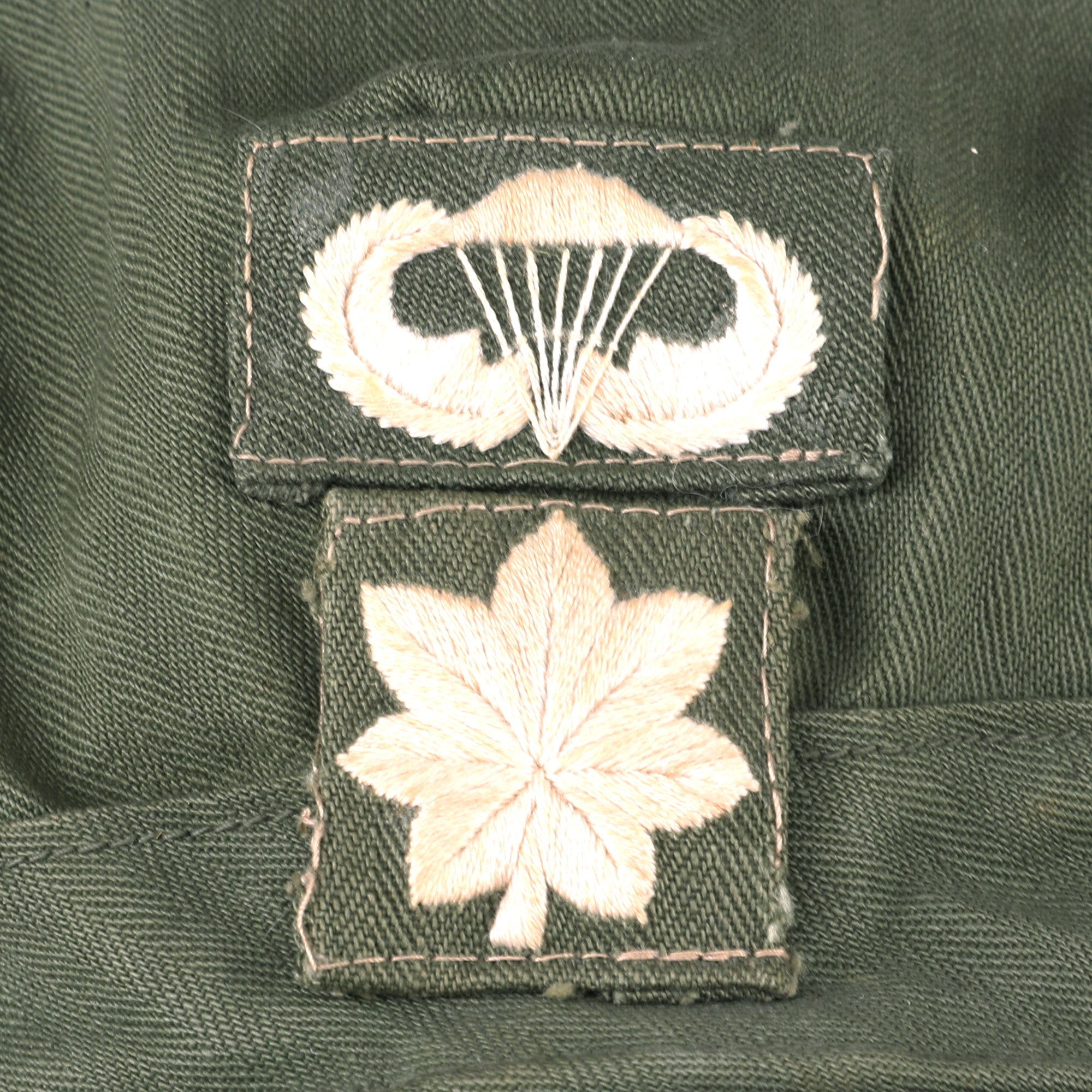 Original U.S. Vietnam War HBT Cap with Theater Made Paratrooper Lieute ...