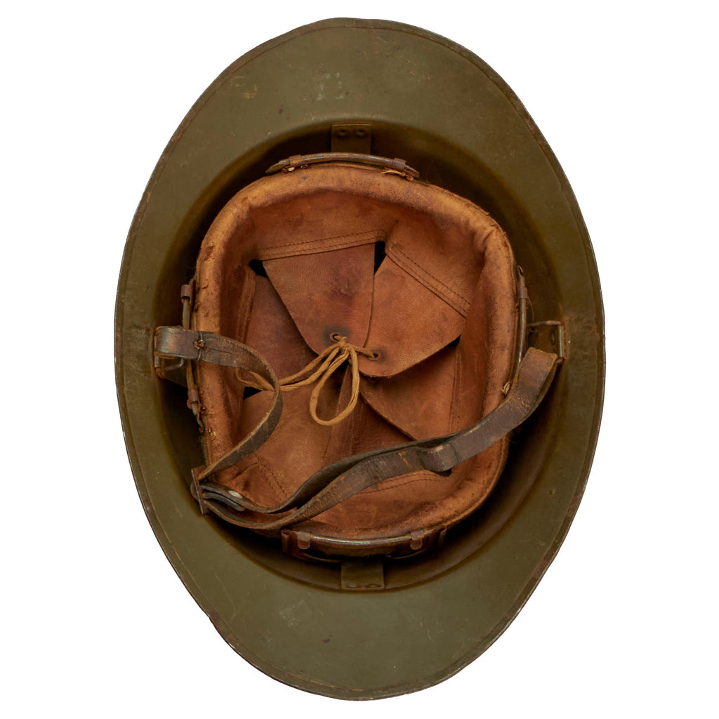 Original French WWII North African Zouave M26 Adrian Helmet - Full Lin ...