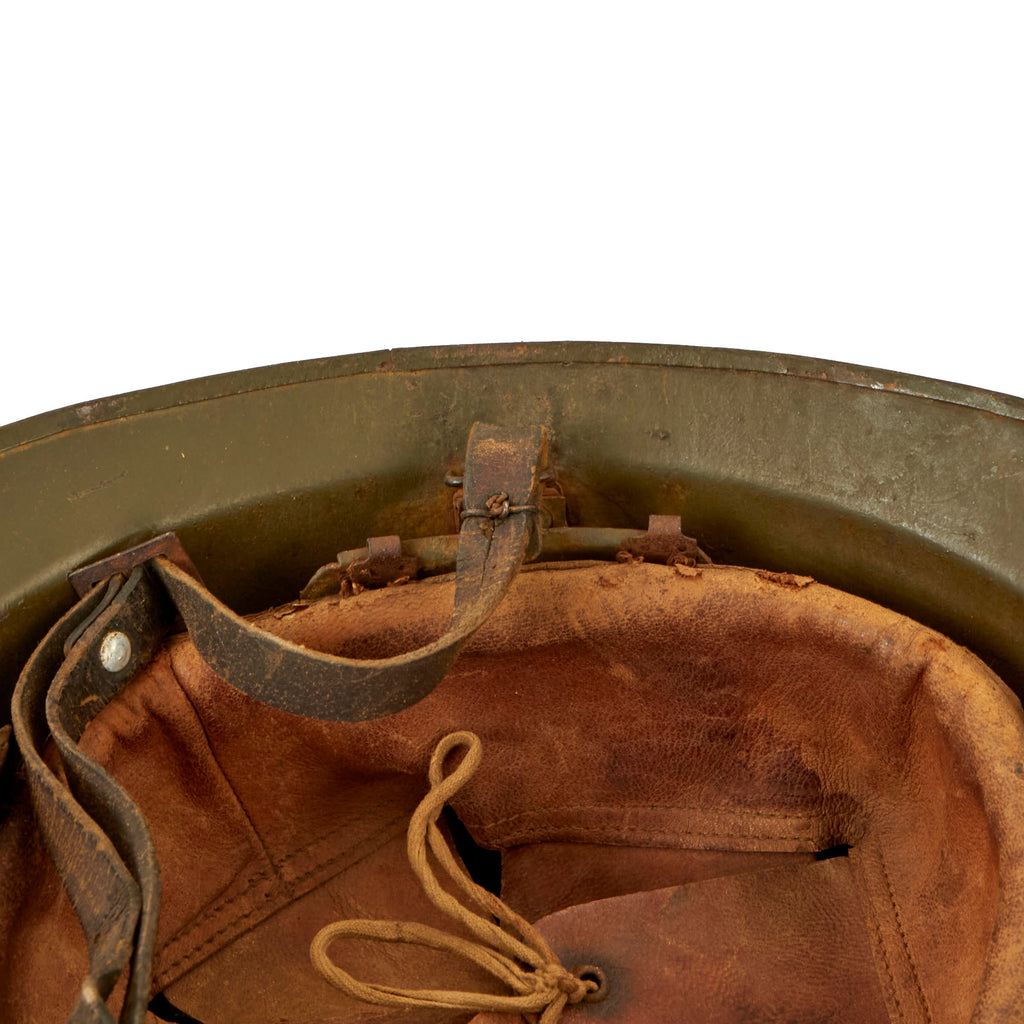 Original French WWII North African Zouave M26 Adrian Helmet - Full Lin ...