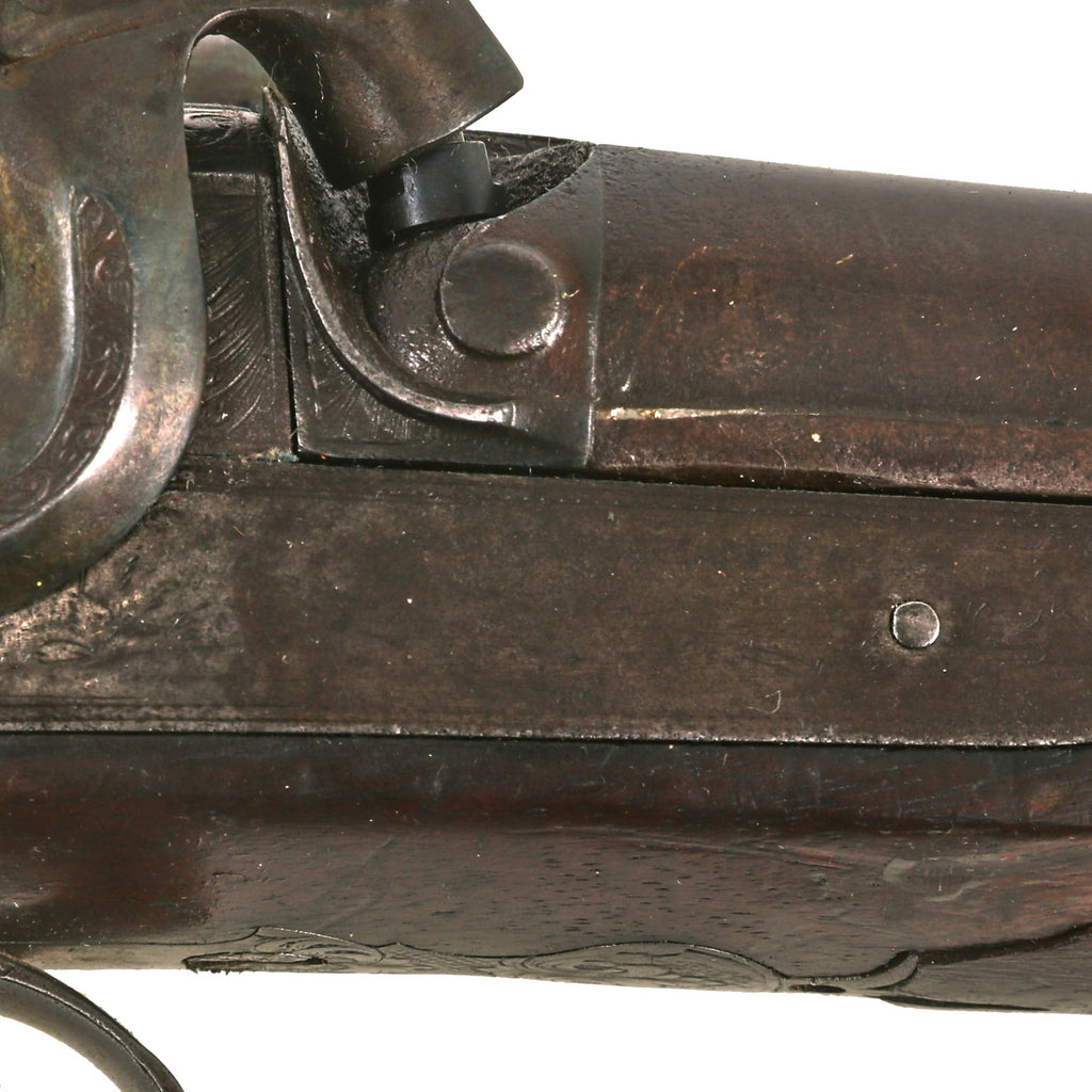 Original U.S. 18 Bore Double Barrel Percussion Fowling Piece with Twis ...