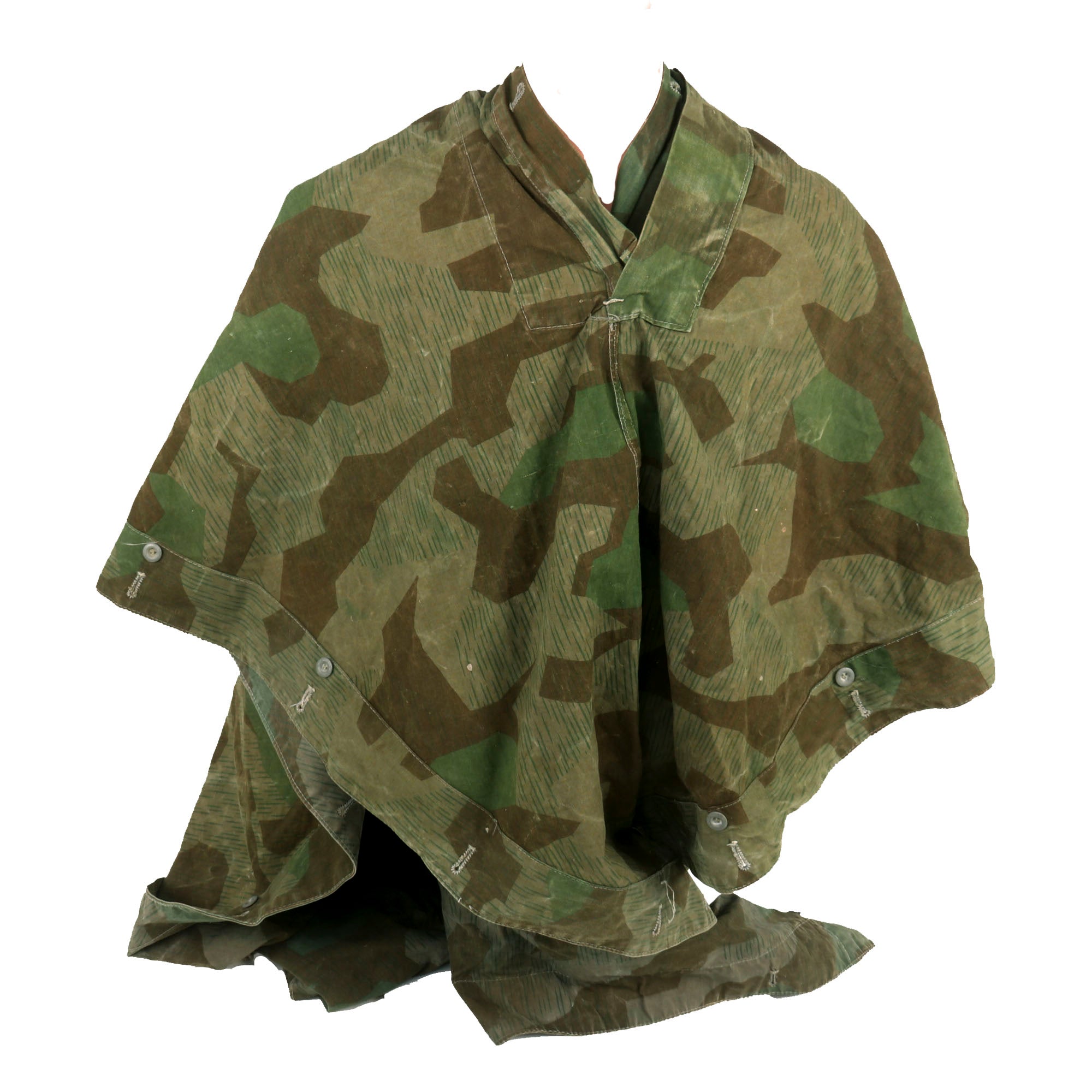 Original German WWII Zeltbahn Tent Quarter & Poncho in Splinter Patter ...