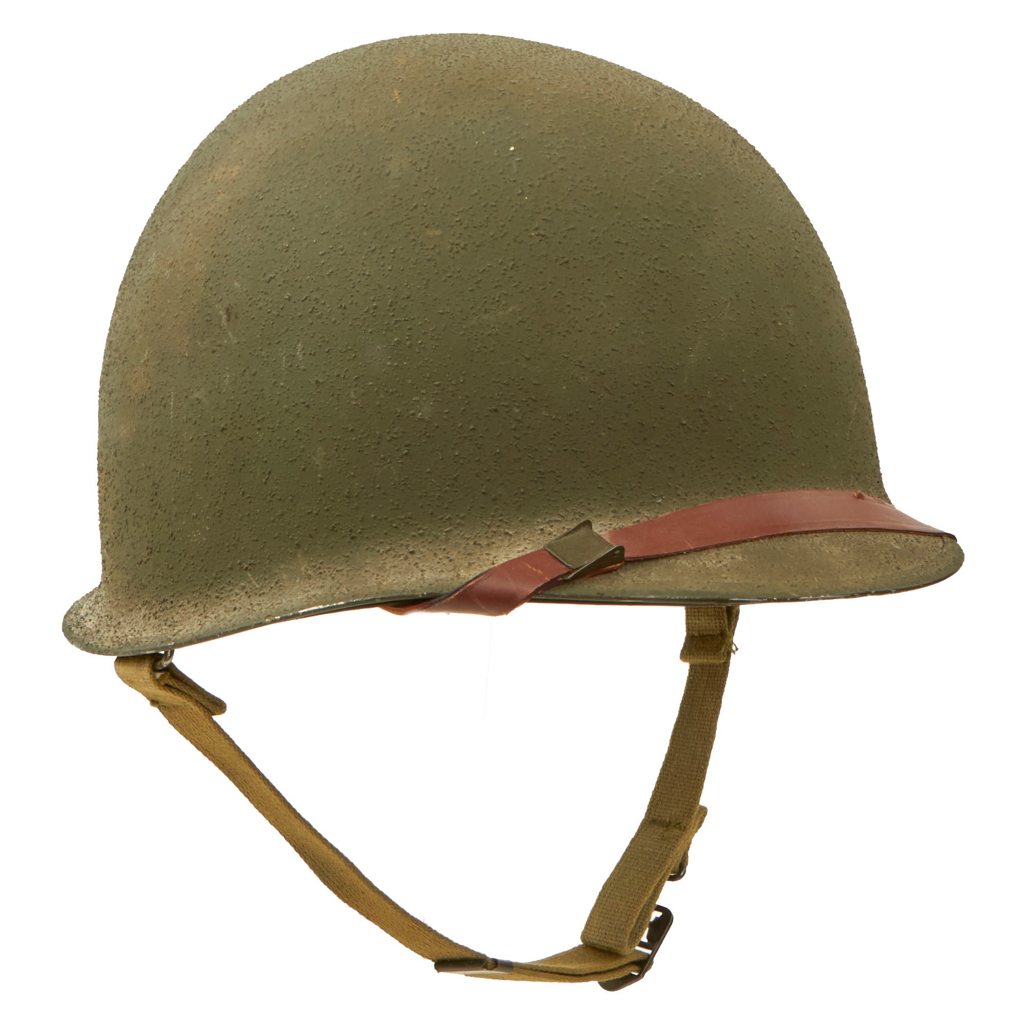 Original U.S. WWII Untouched M1 Fixed Bale Helmet with RARE Hood Rubbe ...