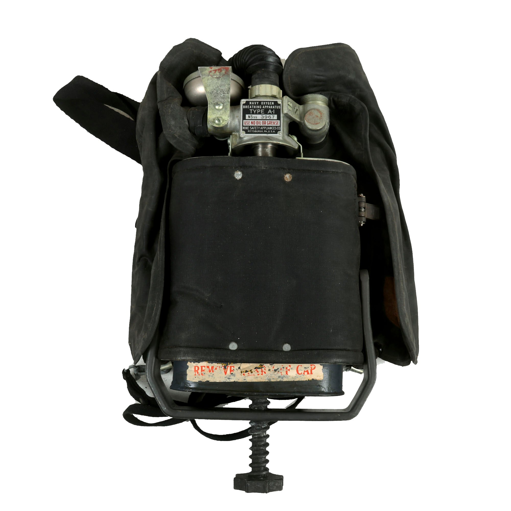 Original U.S. WWII Navy Oxygen Breathing Rescue Apparatus Type A-1 wit ...