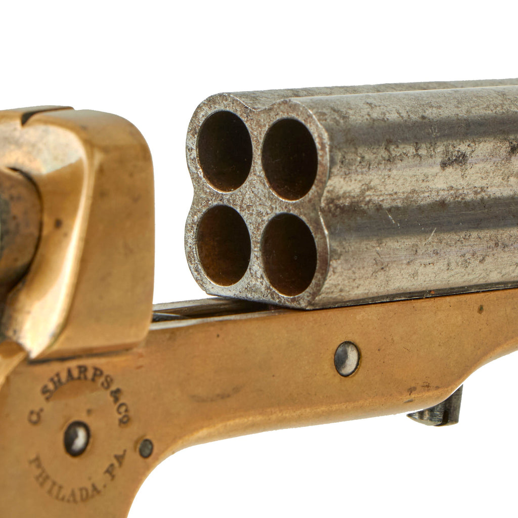 Original U.S. 19th Century Sharps Model 2C .30 Rimfire 4 Barrel Brass ...