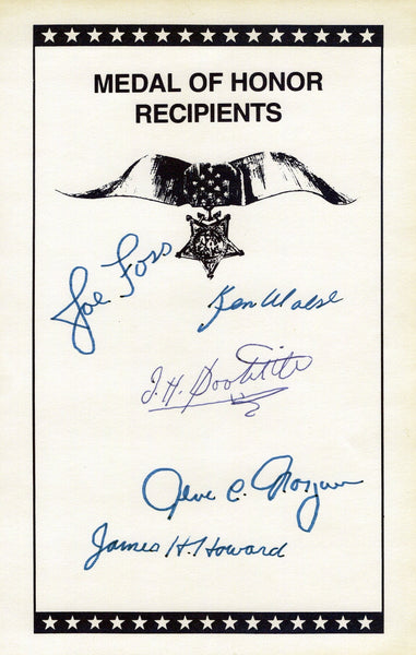 Original U.S. WWII Medal of Honor Recipient Signatures - Five Signatur ...