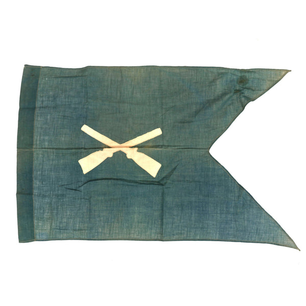 Original U.S. WWII Army Blue Infantry Swallowtail Guidon Pennant - 18 ...