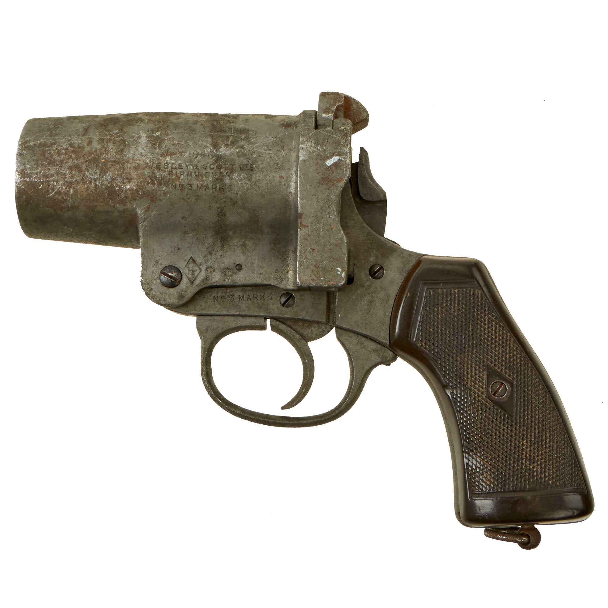 Original British WWII Webley & Scott No. 3 Mk. 1 Flare Pistol - Dated ...