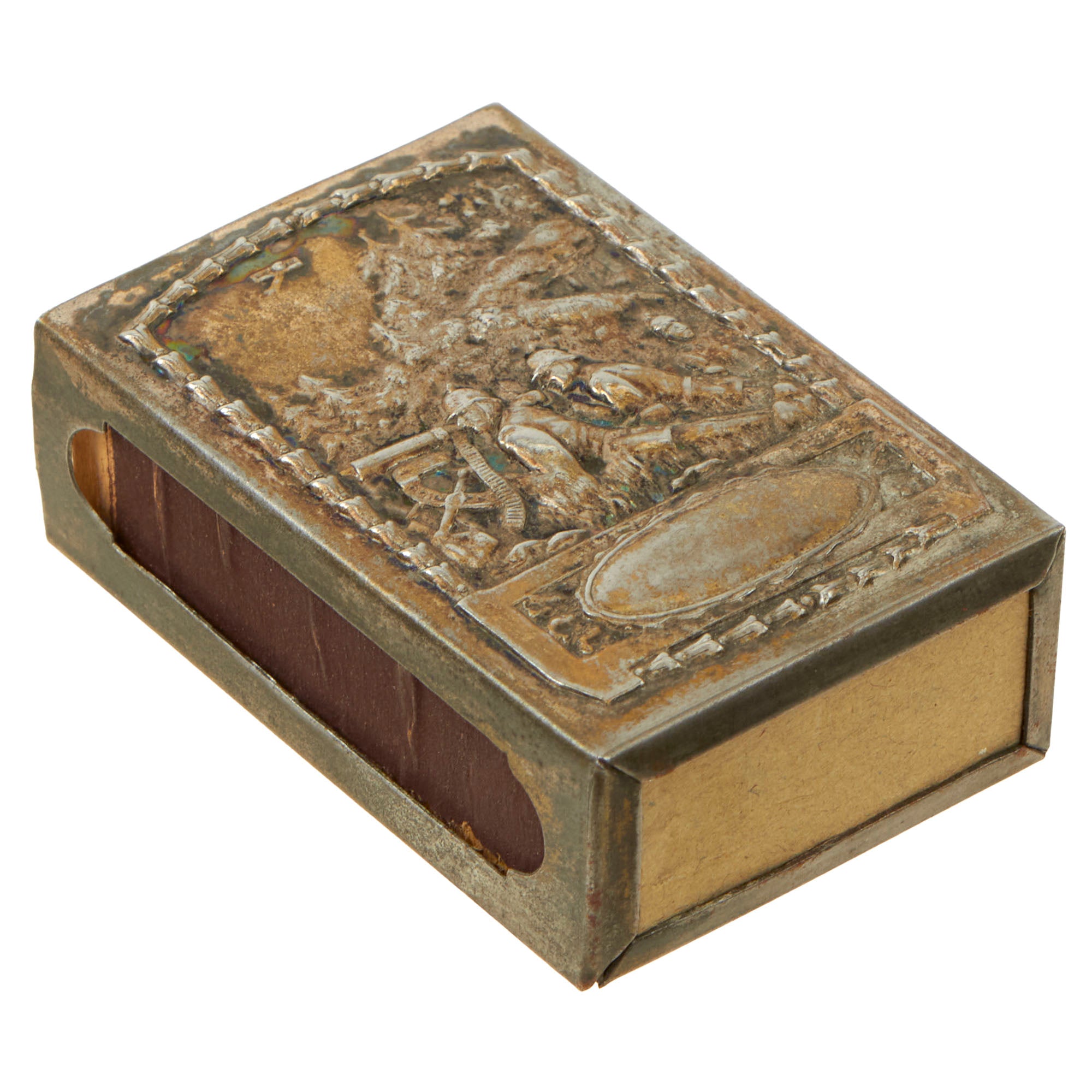 Original Imperial German WWI Silver Machine Gunner Matchbox Case with ...