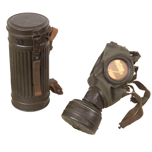 Original German WWII Named M30 2nd Model Size 1 Gas Mask with Fe 41 Fi ...
