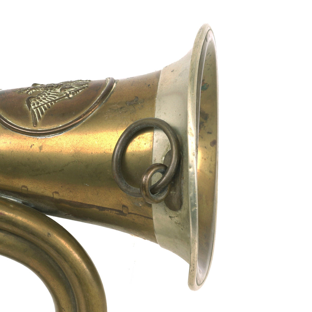 Original Imperial German WWI Military Bugle Bearing Prussian Crest - c ...
