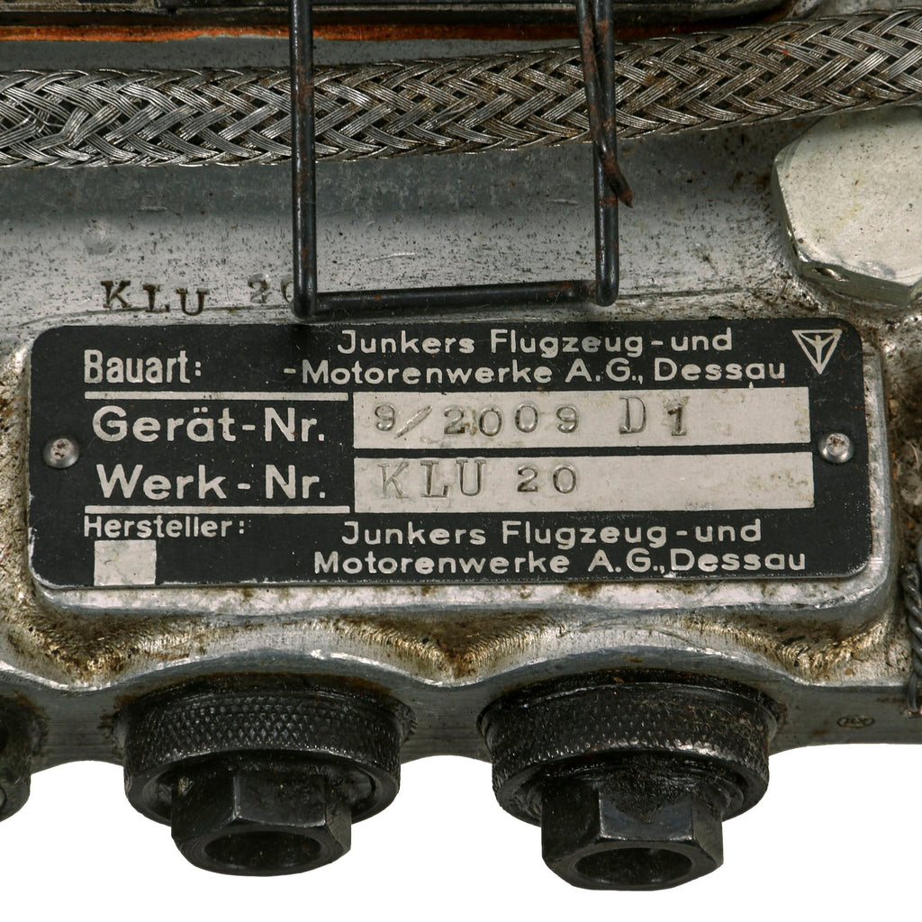 Original German WWII Luftwaffe 9-2009 D-1 Fuel Injection Pump for Junk ...