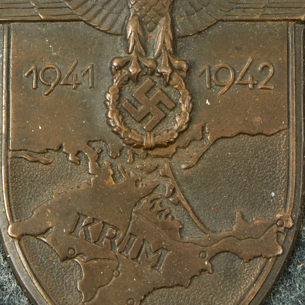 Original German WWII Heer Army Crimea Krim Shield Decoration with Back ...