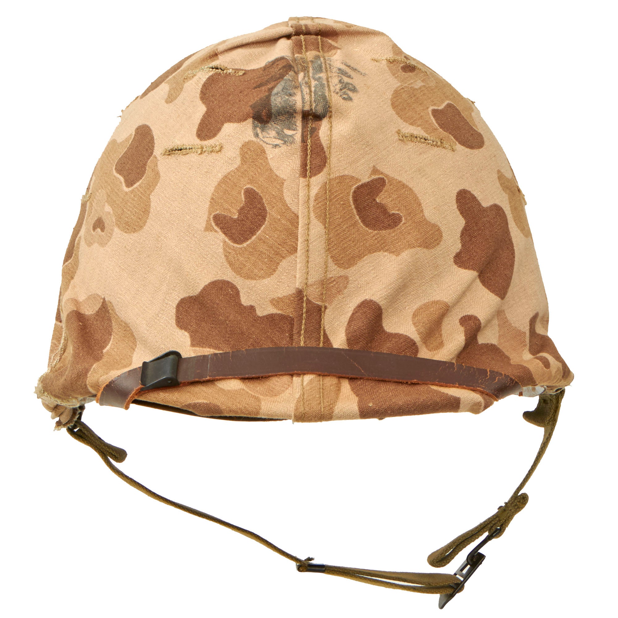 Original U.S. Korean War USMC M1 Helmet with Westinghouse Liner and Bl ...