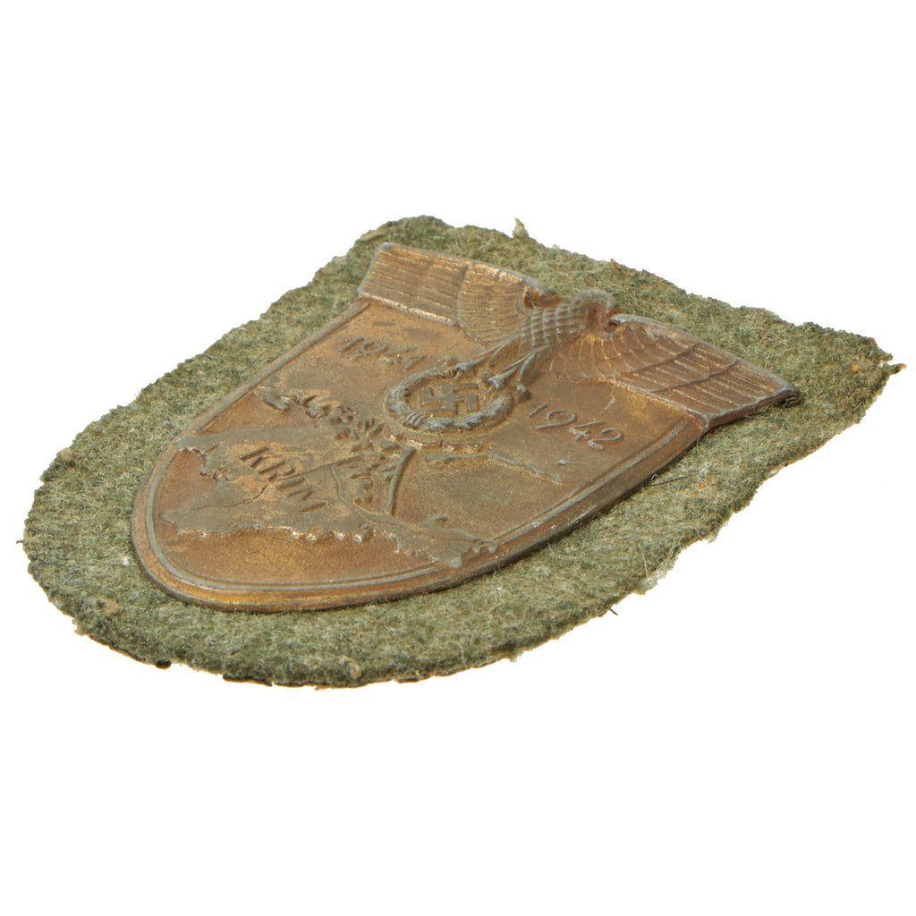 Original German WWII Heer Army Crimea Krim Shield Decoration with Fabr ...