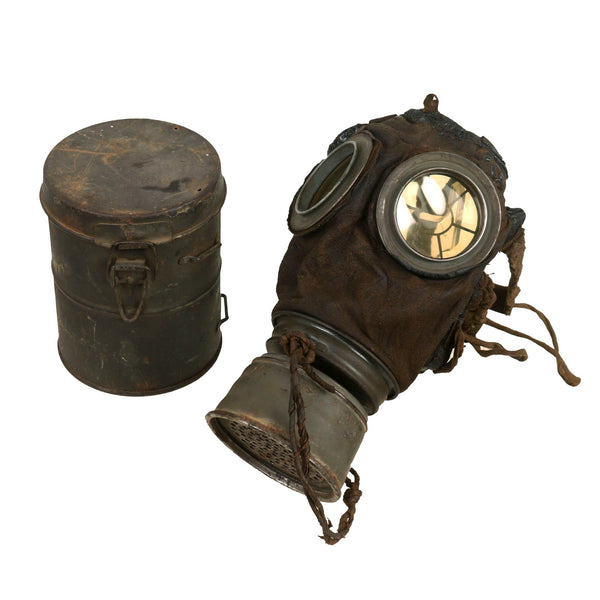 Original Imperial German WWI M1917 Ledermaske Gas Mask with Can ...