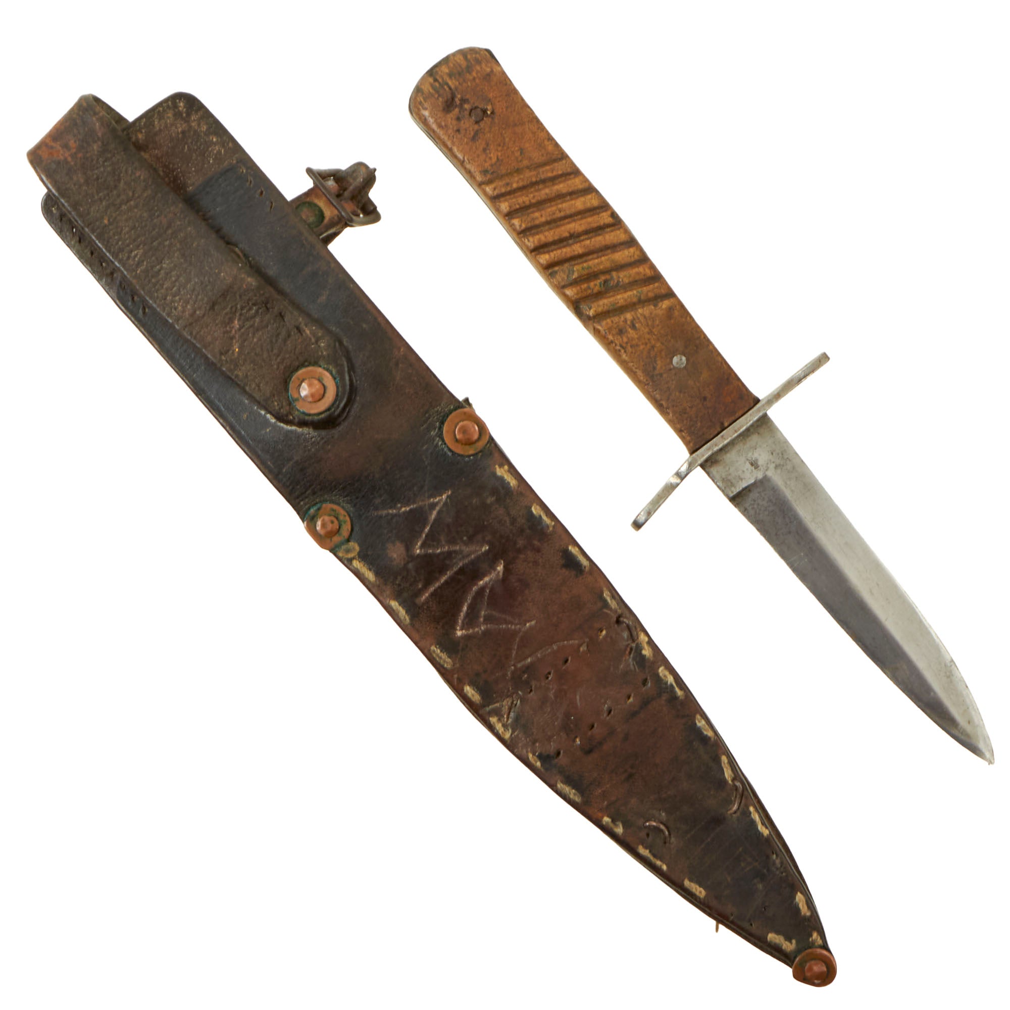 Original German WWI Trench Fighting Knife by DEMAG with WWII USGI Deco ...