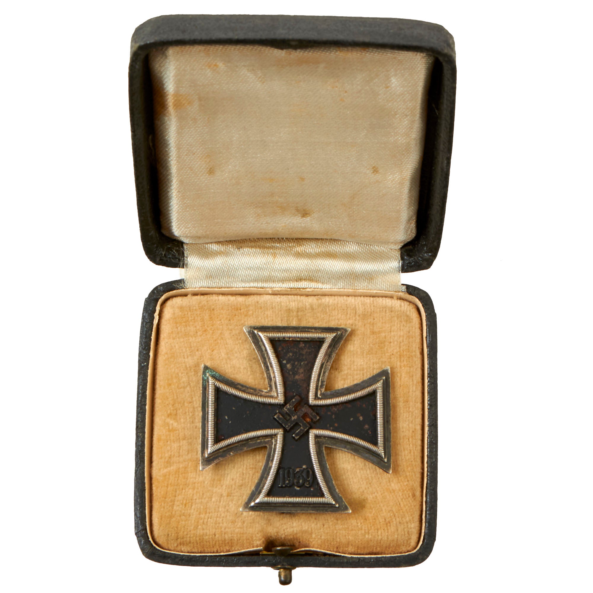 Original German WWII Cased Iron Cross First Class 1939 by Gebrüder God ...
