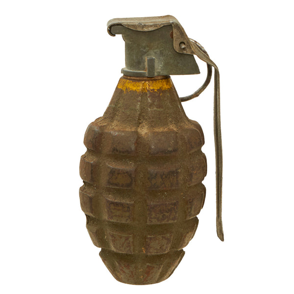 Original U.S. WWII Inert MkII Pineapple Grenade with Yellow Ring with ...