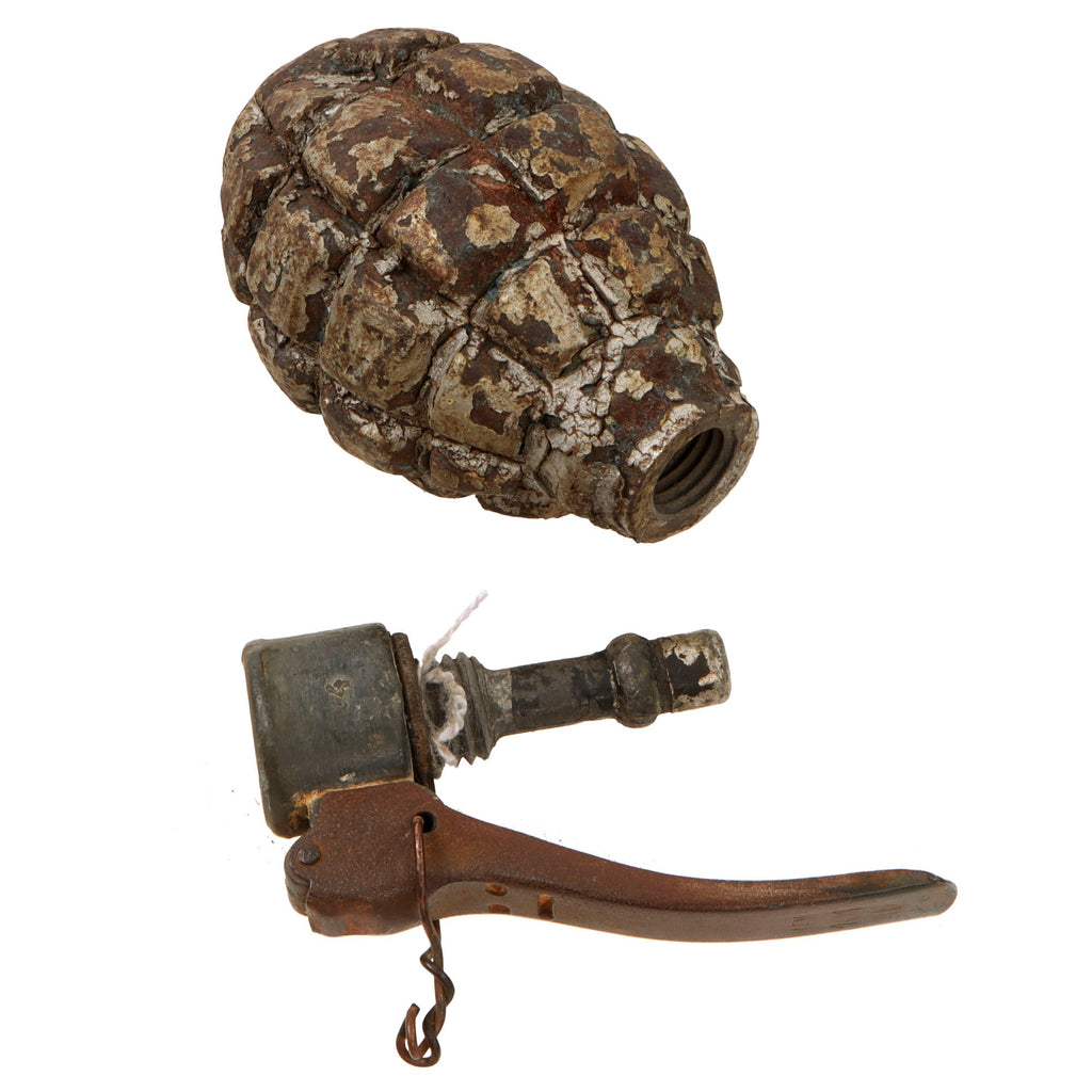 Original French WWII F1 Hand Grenade with Mle 1935 Fuze - Inert ...