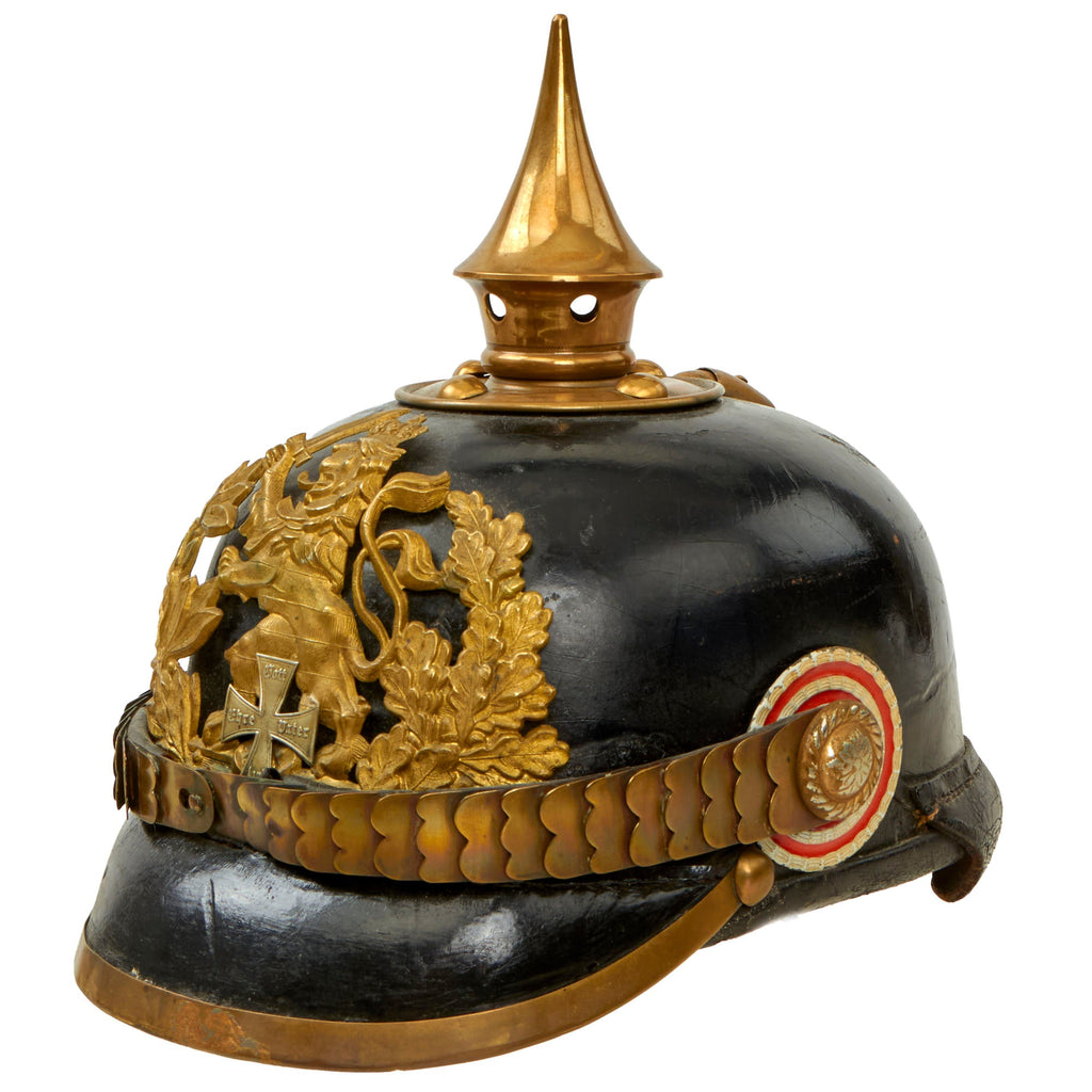 Original German WWI Hessian M1895 Infantry Officer Pickelhaube Spiked ...