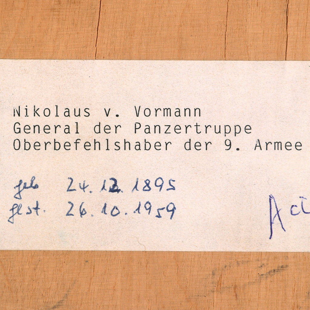 Original German WWII 23rd Panzer Div. & XLVII Panzerkorps Commander Ge ...