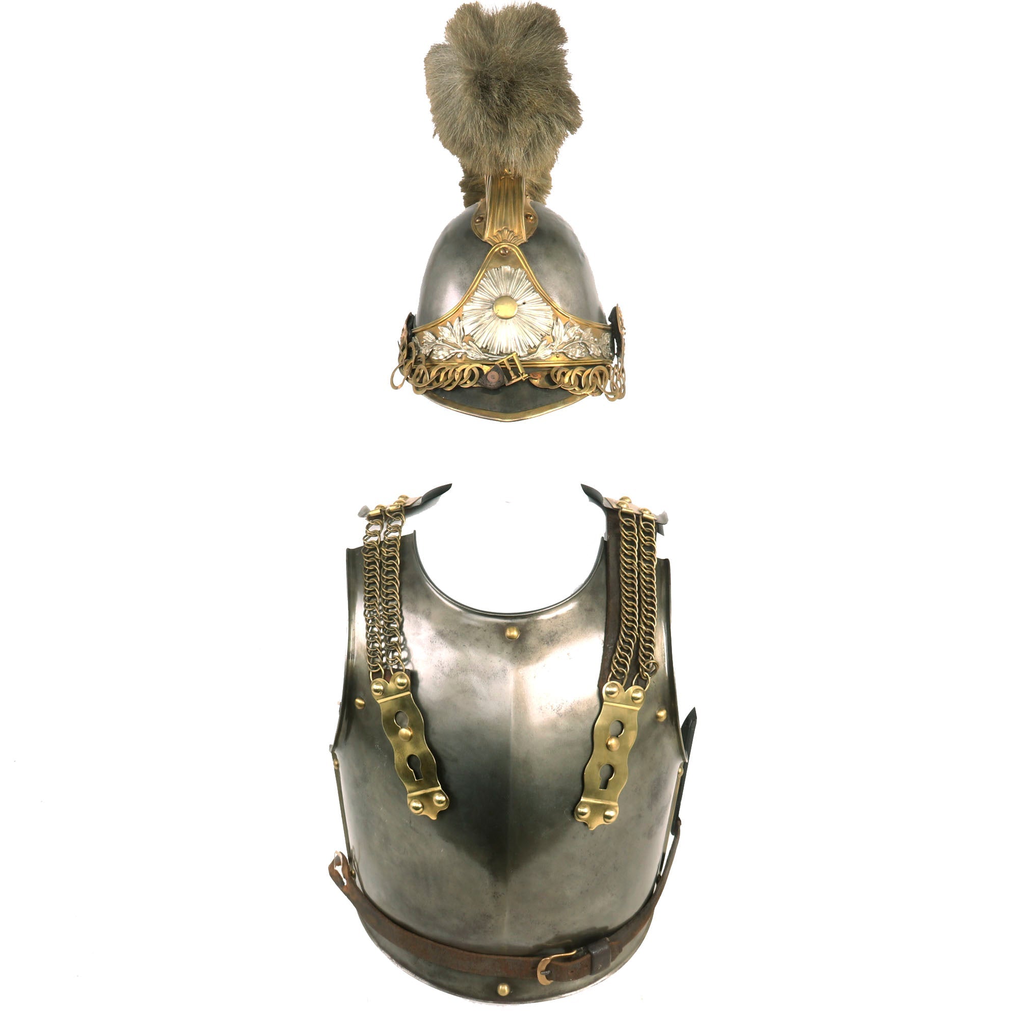 Original French 2nd Empire Model 1825 Carabinier Brass and Steel Helme – International Military ...