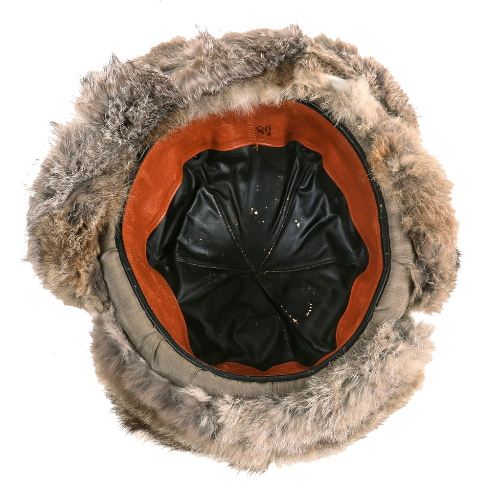 Original Rare German WWII 1938 Dated Winter Fur Schutzmütze Panzer "Be ...