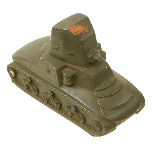 Original U.S. WWII Plaster TANK BANK by the Novelty Manufacturing Comp ...