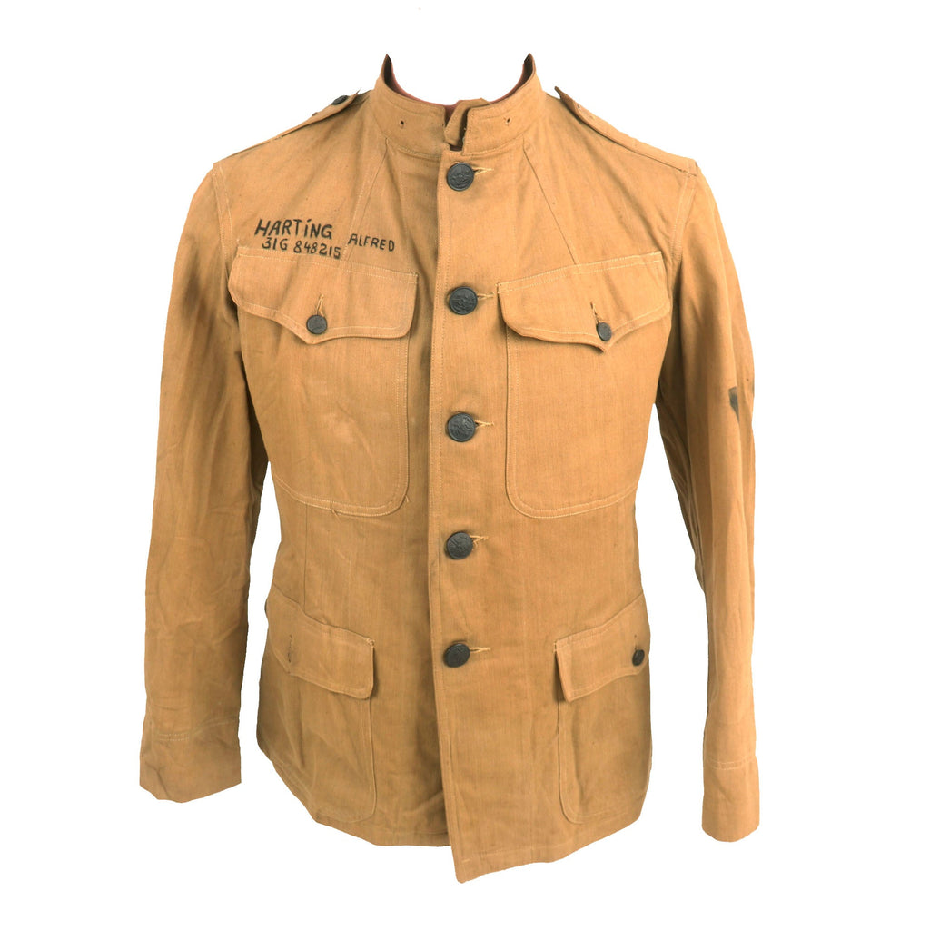 Original U.S. WWII German POW Named WWI Uniform Jacket with Axis Priso ...