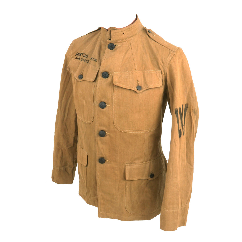 Original U.S. WWII German POW Named WWI Uniform Jacket with Axis Priso ...