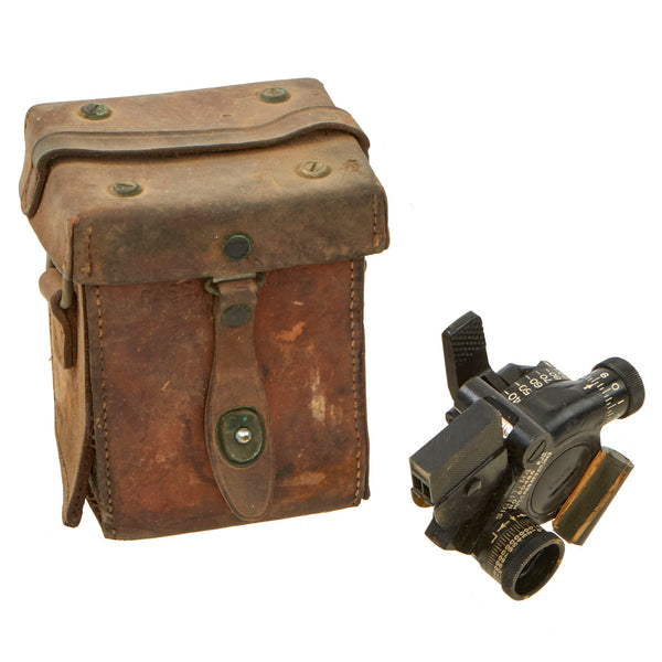 Original U.S. WWII Era M4 Collimator Sight With M14 Leather Carry Case ...
