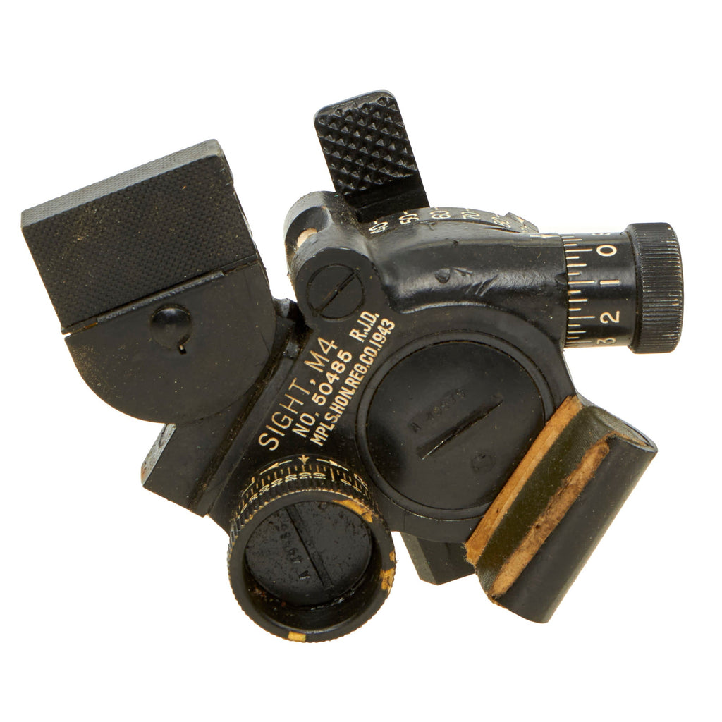 Original U.S. WWII Era M4 Collimator Sight With M14 Leather Carry Case ...