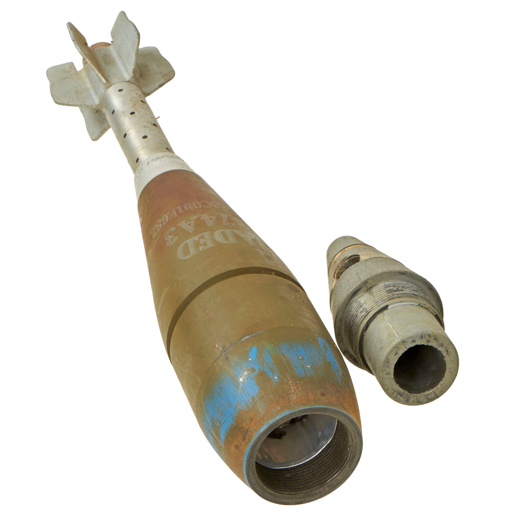 Original U.S. Vietnam War Inert M374A3 Practice HE 81mm Mortar Round ...