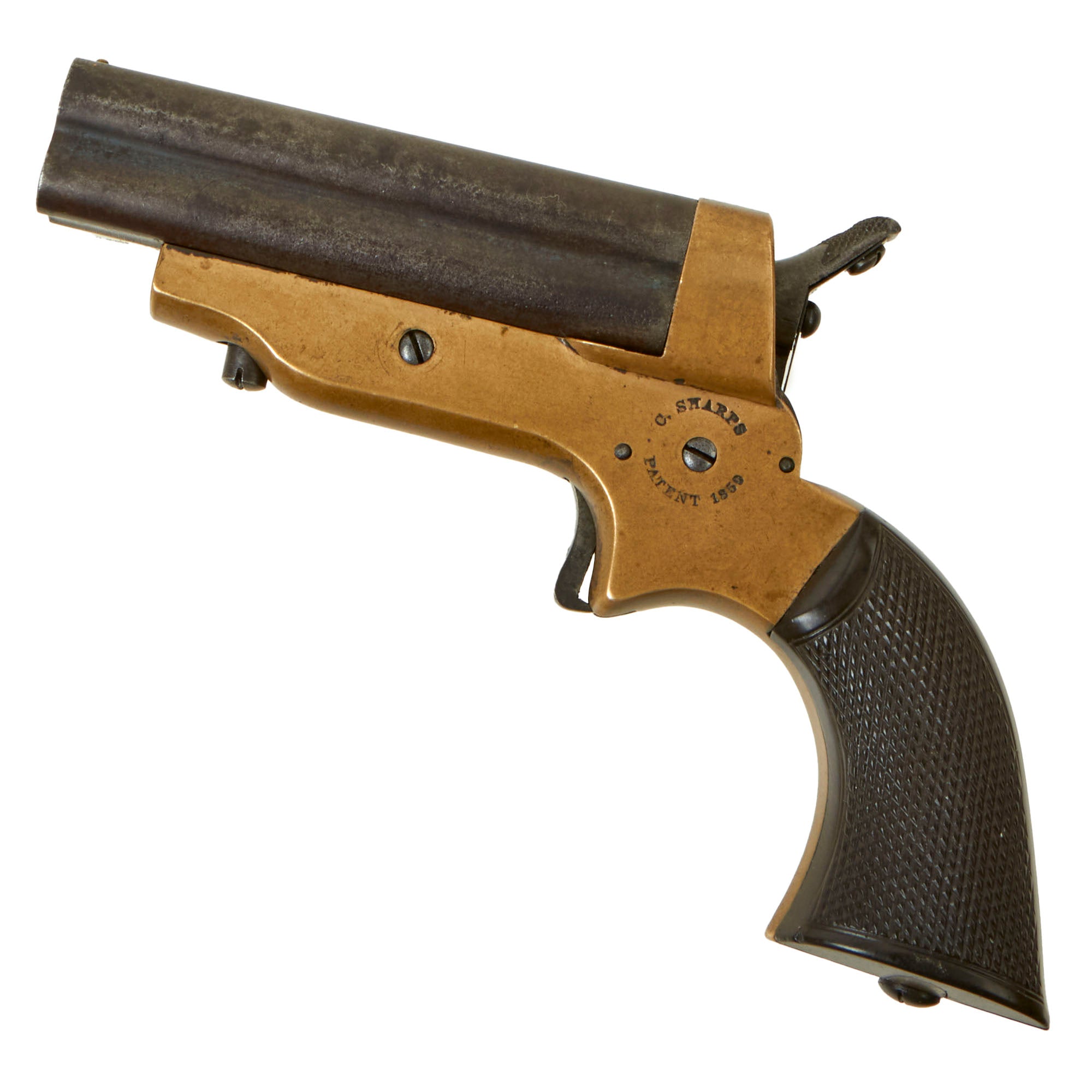 Original 19th Century U.S. Sharps Model 2C .30 Rimfire 4 Barrel Brass ...