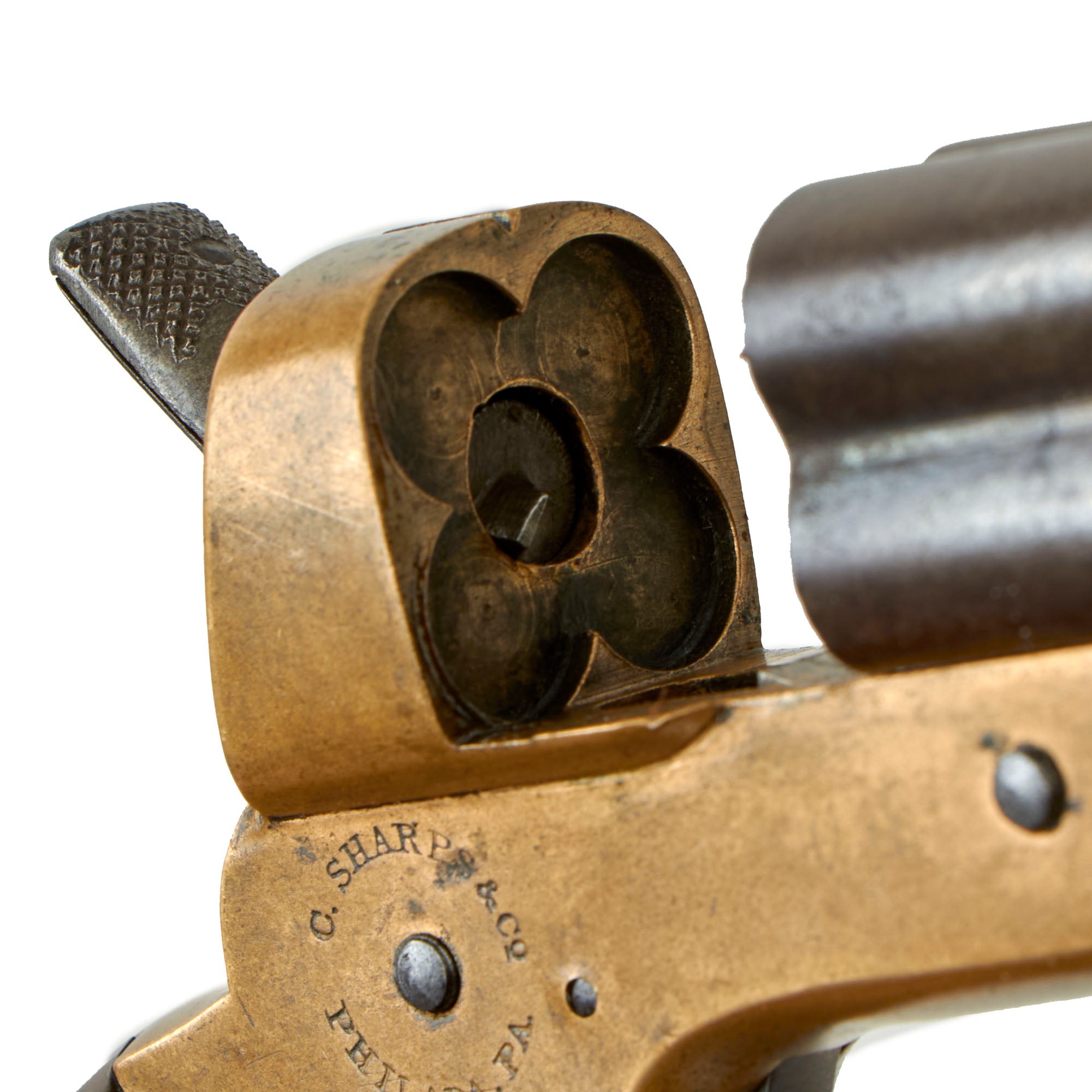 Original 19th Century U.S. Sharps Model 2C .30 Rimfire 4 Barrel Brass ...