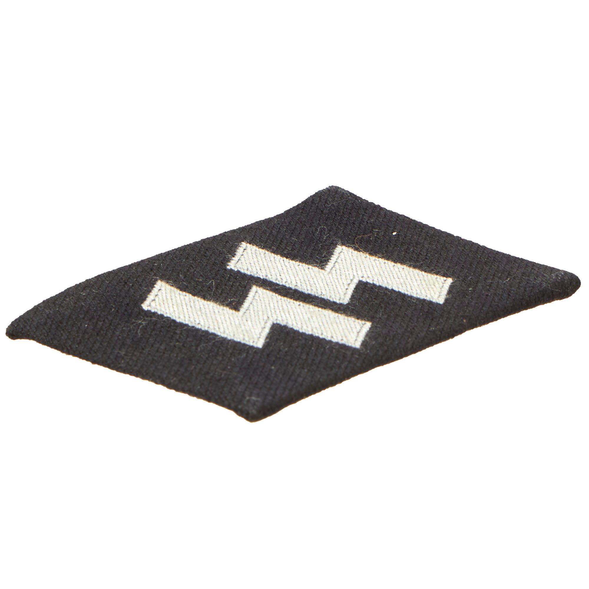 Original German WWII Unissued SS EM/NCO BeVo Embroidered Double Sig Ru ...