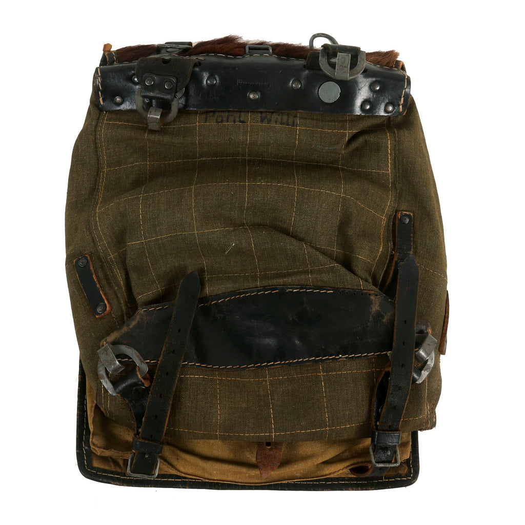 Original German WWII Tornister 34 Cowhide Backpack with Shoulder Straps ...