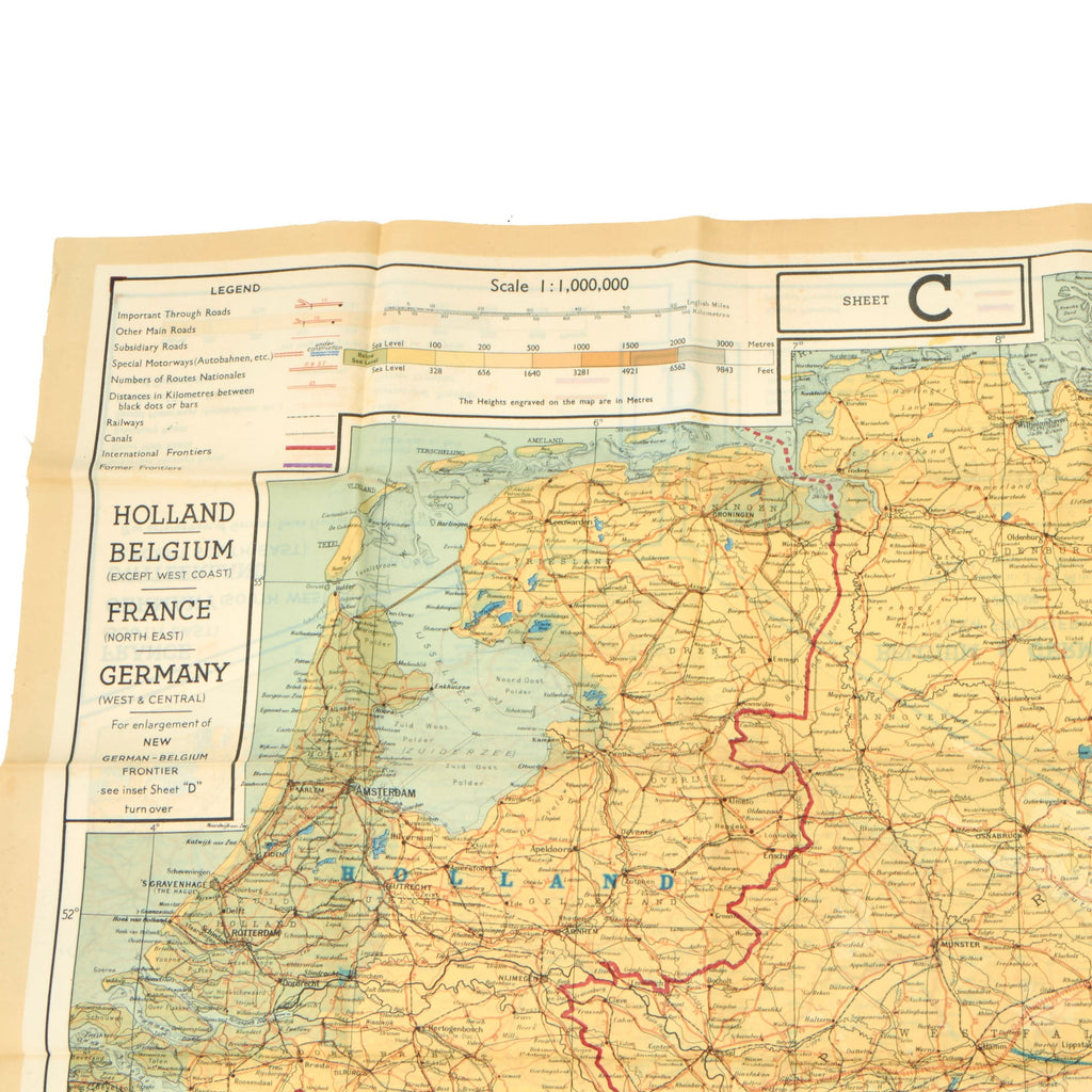 Original U.S. WWII Set of 2 1943 Color Silk “Escape Maps” With “Maps O ...